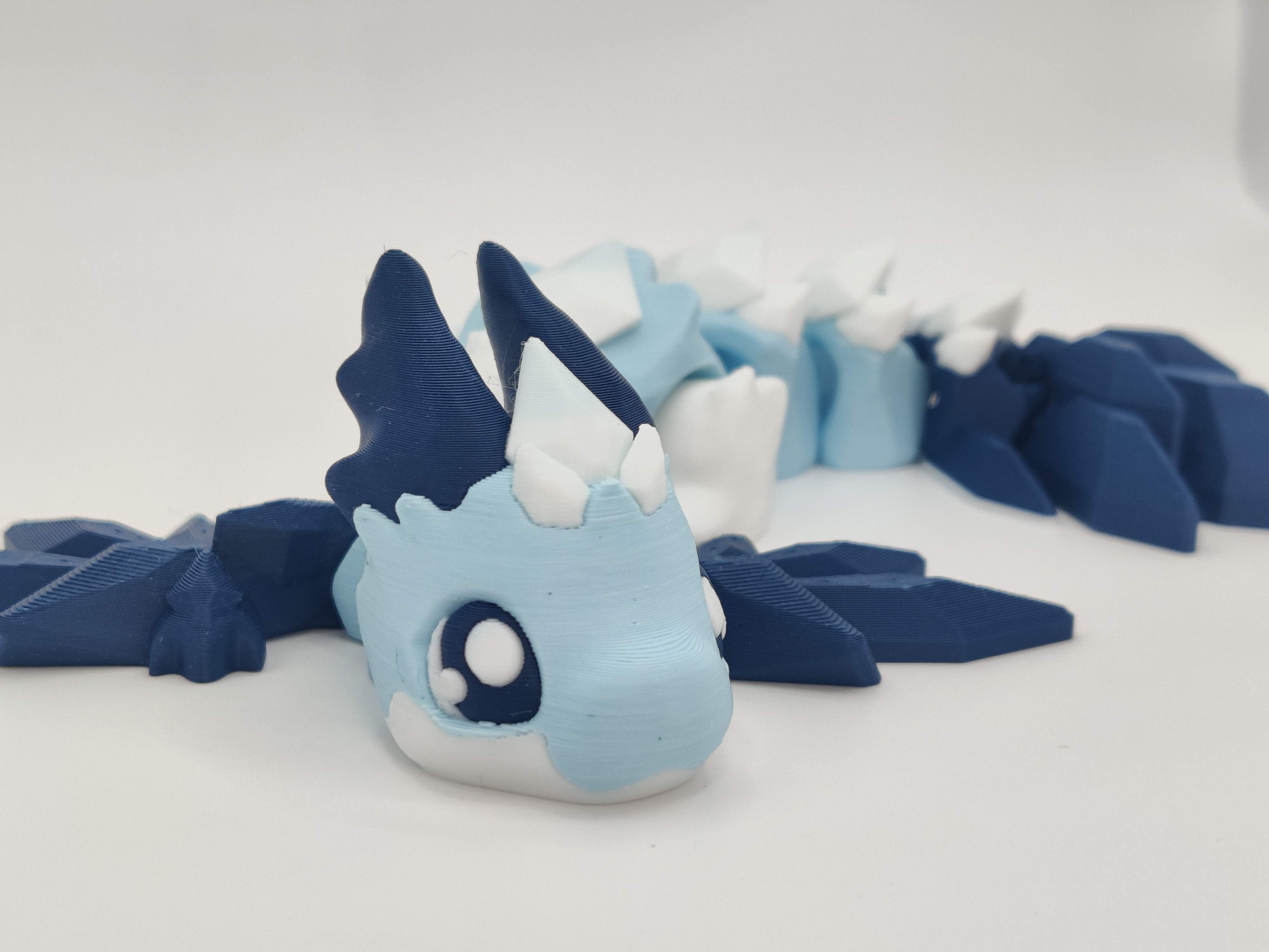 Baby Frost Dragon - 3D Printed Collectible – ToyForge 3D